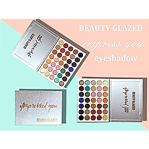 Impress You Eyeshadow Palette, Highly Pigmented 35 Shades Matte and Shimmers Makeup Palette, Blendable Long Lasting Waterproof Eye Shadow, No Flaking, Little Fall Out, Stay Long, Hard Smudge, Cruelty- Free Makeup Pallet, Full Face Eye Make Up for Beginner