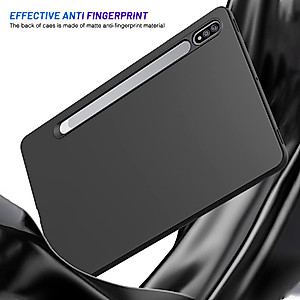 Galaxy Tab S8 (2022) Case, Galaxy Tab S7 (2020) Case, Thin and Soft Tablet Protective Cover for Samsung Galaxy Tab S8/S7 11 inch, Black