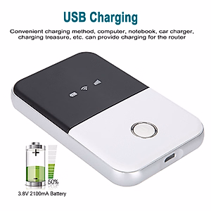 4G LTE Mobile Hotspot Devices,WiFi Box -High Speed -2100Mah -Up to 10 Connected Users -USB Charging-Portable 4G Router Suitable for Phone Laptop Etc，Good Product for Travel