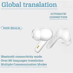 Translator Device Smart Voice Translator Earbuds, 84 Language Translator Wireless Bluetooth Instant Voice Translation Device with APP, Translator Earphone for Business Travel Learning.