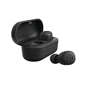 Yamaha TW-E3B Premium Sound True Wireless Earbuds Headphones, Bluetooth 5 aptX, Charging Case, Water-Resistant, Sweat-Resistant for Sport, Ultra Compact, Lightweight, Easy Controls (Black) (Renewed)