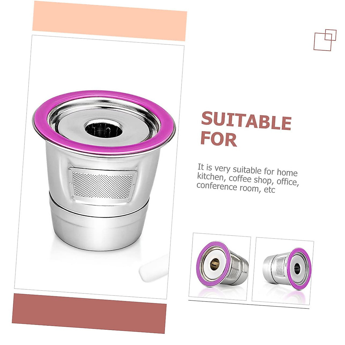 OSALADI Coffee Capsule Cup Espresso Shot Tea Diffuser Coffee Accessory Coffee Filter Espresso Machine Accessories Portable Water Filter Coffee Filter Cup Stainless Steel