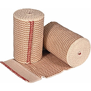 Elastic Bandage Wrap with Self-Closure [Pack of 3] Comfort Athletic Compression Roll, 5 Yards Stretched for Customized Compression on Knee, Ankle, Wrist - Plus a Vakly First Aid Kit Guide (3 INCH)