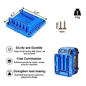 Crivnhar 6 Pack Battery Holder Work for Kobalt 24V Max Battery Mounts Dock Holder Fit for KB624-03 KB524-03 KB424-03 KB224-03(w/24 Screws, No Battery)