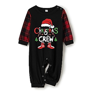 WephuPSho Christmas Pajamas for Family Matching Pjs Santa Claus Sleepwear Xmas Pajamas for Baby Kids Pet Adults(#K-19, Mom, XL)