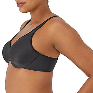 Lilyette by Bali Women's Plunge Into Comfort Keyhole Minimizer Bra,Onyx,36DDD