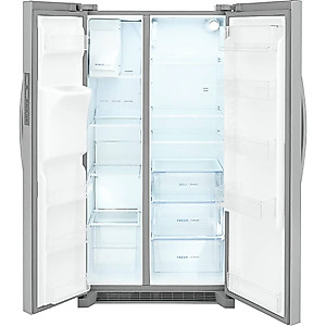 Frigidaire FRSC2333AS 36'' Freestanding Counter Depth Side by Side Refrigerator with 22.2 cu. ft. Capacity, Glass Shelves, Ice Maker, in Stainless Steel
