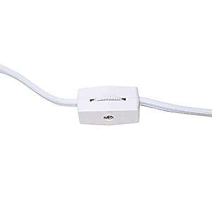 Simple Designs LT1138-OFF 11.02" Traditional Mini Modern Ceramic Texture Pastel Accent Bedside Table Desk Lamp w Matching Fabric Shade for Decor,Bedroom, Nightstand, Living Room, Entryway, Off White