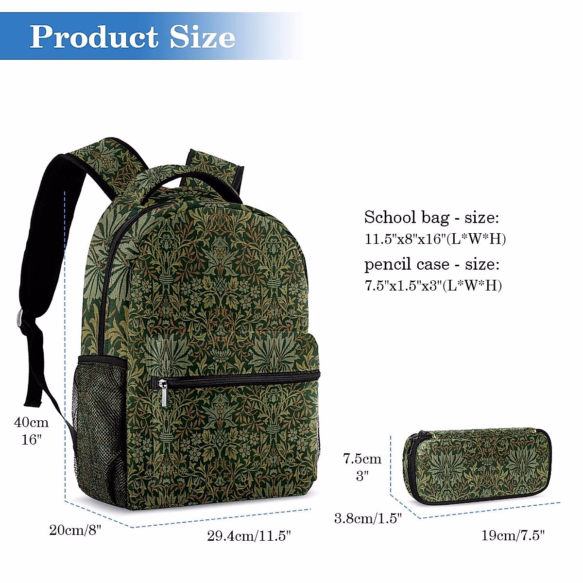 VBFOFBV Lightweight Casual Laptop Backpack for Men and Women, Vintage Army Green