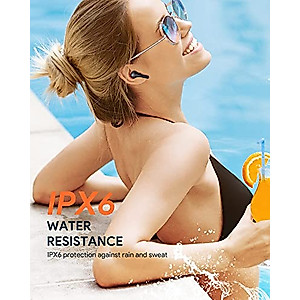 True Wireless Earbuds Noise Cancelling with 4 Microphones, WENKEY Bluetooth 5.3 Headphones for iPhone, Android, IPX6 Waterproof, 50H Playtime, TWS Bluetooth Earphones with Charging Case