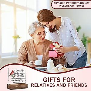 Sympathy Memorial Gifts, Clear Desk Memory Decorative Sign with Wood Stand, Home Office Positive Plaque Decor, Sympathy Gifts for Loss of Loved One In Memory