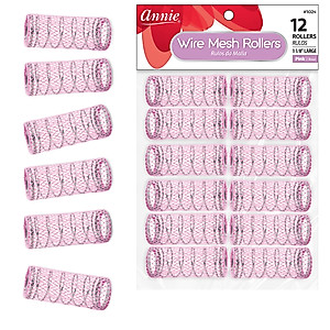 Annie 1-1/8" Wire Mesh Hair Rollers - 12 Pcs.