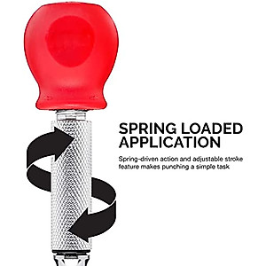 NEIKO 02638A 5-Inch Automatic Center Punch for Metal, Adjustable Impact Spring Loaded Center Punch Tool, Spring Punch, Center Punch Spring Loaded, Auto Center Punch