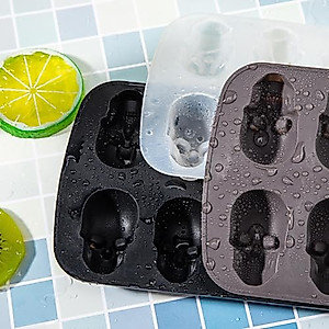 2020 New Ten Skull Silicone Ice Tray Creative 10 Grid Skull Ice Cube Mould Amazon Cake Mold