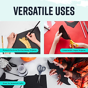 Black Kraft Arts and Crafts Paper Roll - 18 inches by 100 Feet (1200 Inch) - Ideal for Paints, Wall Art, Easel Paper, Fadeless Bulletin Board Paper, Gift Wrapping Paper and Kids Crafts - Made in USA