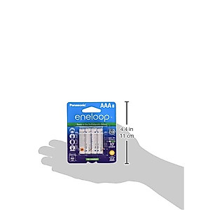 Eneloop 70-ZP2A-6D26 AAA 4th generation NiMH Pre-Charged Rechargeable 2100 Cycles Battery with Holder Pack of 8