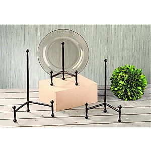 TRIPAR 12 Inch Modern Black Tripod Easel for Pictures, Artwork, Cookbooks, Platters, & Plates - Book Holder Display Easel