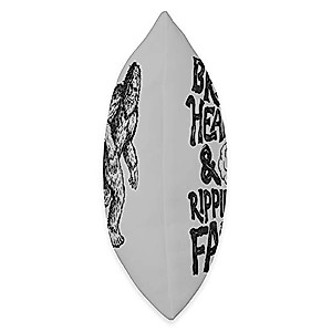 Giant Step Design Co. Breaking Hearts Ripping Farts Funny Bigfoot Sasquatch Gas Throw Pillow, 18x18, Multicolor