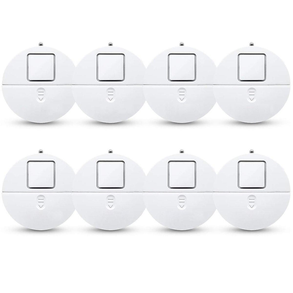 EVA LOGIK Modern Ultra-Thin Window Alarm with Loud 120dB Alarm and Vibration Sensors Compatible with Virtually Any Window, Glass Break Alarm Perfect for Home, Office, Dorm Room- 8 Pack