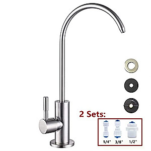 Drinking Water Filter Faucet Stainless Steel Brushed Nickel Kitchen Bar Sink，Lead-Free Modern Water Filter Faucet