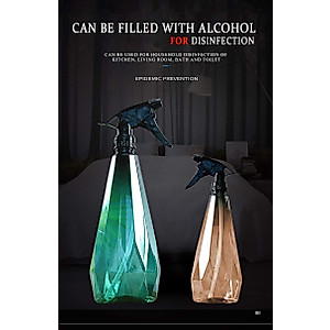 Amber Spray Bottle Cleaning Spray Bottles,Healthy Plastic, 32oz Spray Bottle For Hair&Hand&Clothe&Bathroom&Plant, Empty Mister Refillable Spray Bottles With ET,Essential Oil,Water,etc.(2 pack)