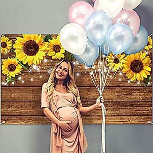 Rustic Sunflowers Backdrop Sunflowers Photography Backdrop Background Sunflower Brown Backdrop Photography Wall Backdrop Background Banner for Photo Studio Home Decoration, Party Supply