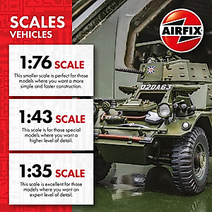 Airfix Model Tank - A02318V M3 Half-Track, Plastic Model Kits for Adults & Kids 8+, 1:76 Scale, Skill Level 2, WW2 Theme Military Models, World War 2 Tanks