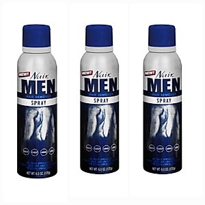 Nair Hair Remover Mens Spray 6 Ounce (177ml) (3 Pack)