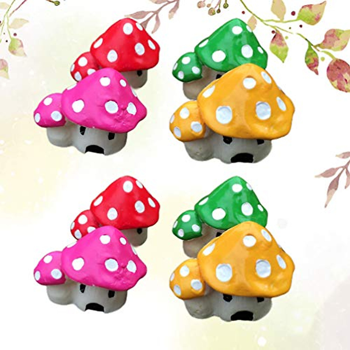 Cabilock 8 Pcs Bonsai Craft Decor Mushroom DIY Craft Mini Decor Table Micro Landscape Decoration Fariy Garden Ornament Resin Crafts Plant Decorations Plants Decor Miniature Supplies