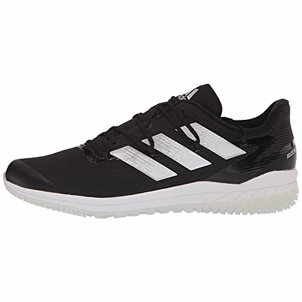 adidas Men's Adizero Afterburner 8 Turf Baseball Shoe, Black/Silver Metallic/White, 11.5