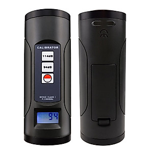 Digital Sound Level Meter Calibrator 94dB & 114dB for 1/2" and 1" inch Microphone, Professional Noise Decibel Calibration Tool Measurement Accuracy Check