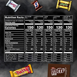 M&M'S, SNICKERS, TWIX, MILKY WAY & 3 MUSKETEERS Individually Wrapped Bulk Candy Assortment, 104.27 oz Bag