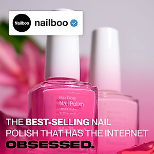 Nailboo PREMIER Max Gloss Nail Polish Top Coat, Clear, DIY Nails Salon Quality, Glossy Non-Gel Nail Polish, 0.5 oz.