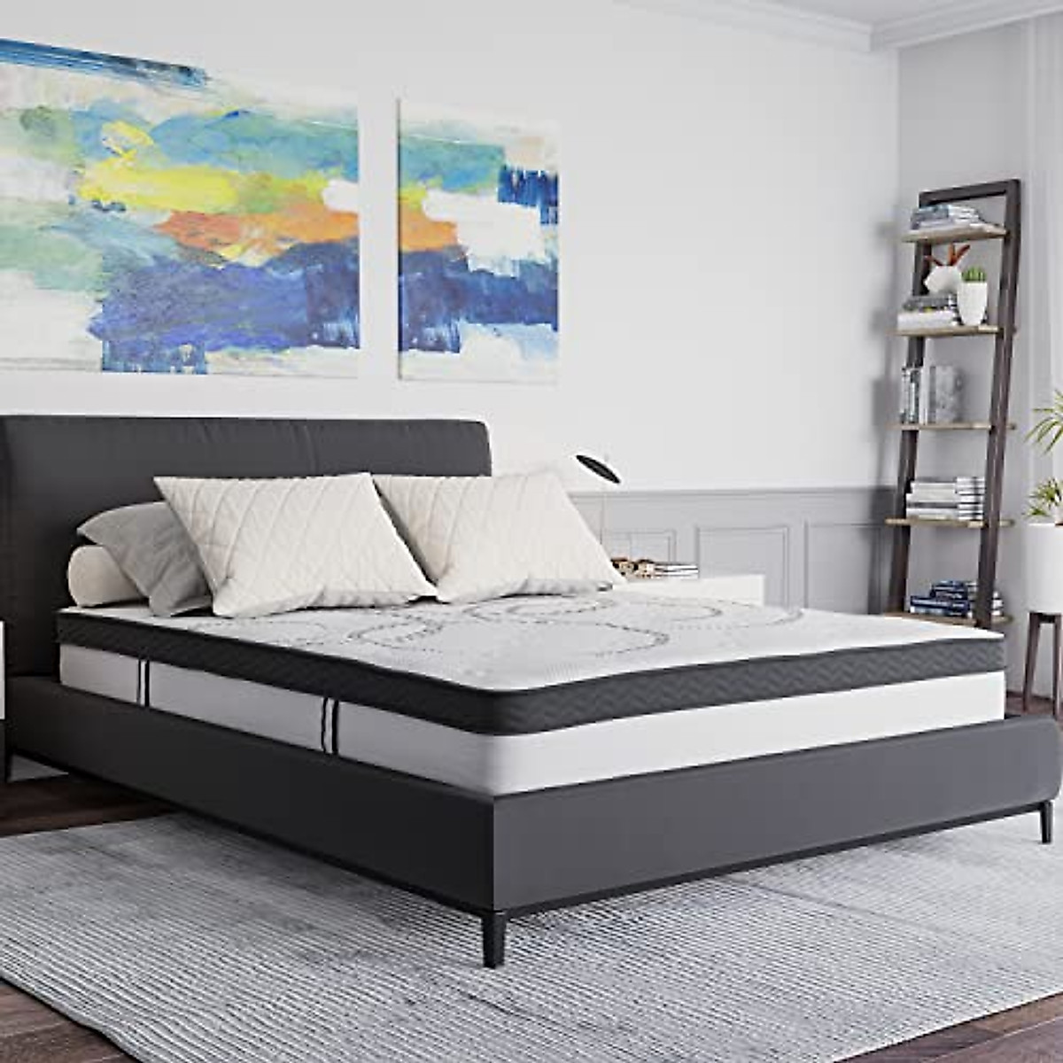 Flash Furniture Capri Comfortable Sleep 10" Hybrid Pocket Spring and Foam Mattress in a Box, Foam Pocket Spring Hybrid Mattress, Queen