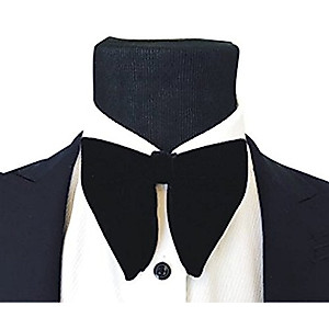 Black Velvet Bow Ties Mens Pre-Tied Satin Formal Tuxedo Big Bowtie Oversized Bow Knot, 1, Medium