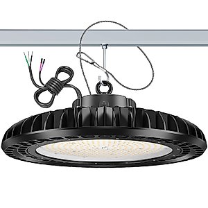 OPENLUX 400W UFO Led High Bay Light 58000lm 5000K 1-10V Dimmable High Bay Led Lights Led High Bay Lights Alternative to 1300W MH/HPS for Gym Factory Warehouse Shop Barn Garage