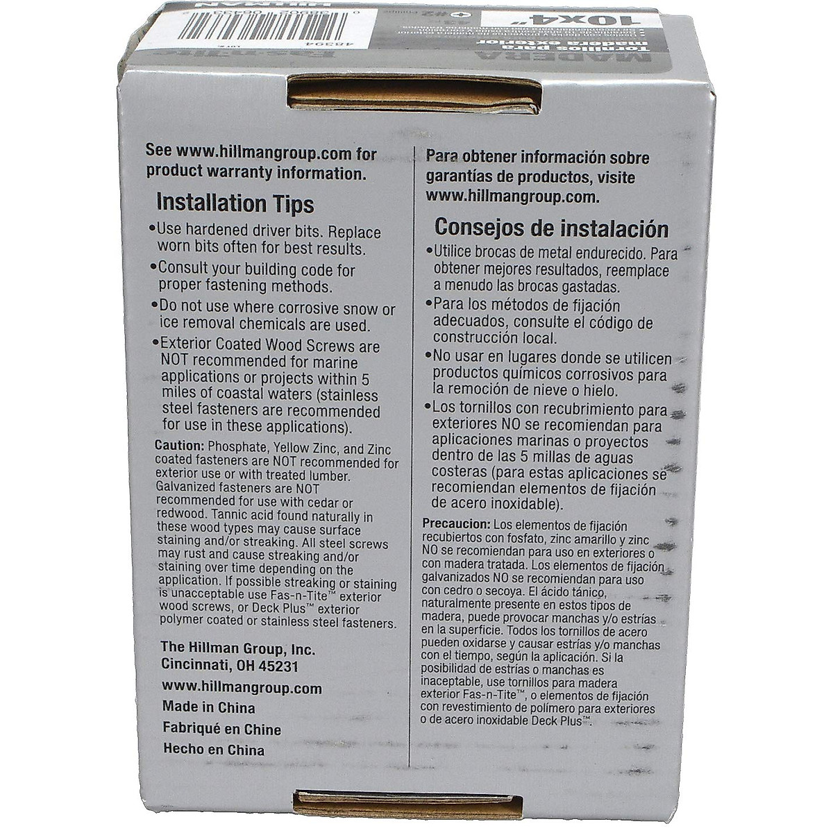 Fas-n-Tite Exterior Coated Wood Screw - 1lb Box (#10 x 4")