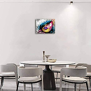 gbagutao Abstract Canvas Art Wall Decor Sexy Girl Lips Pop Art Canvas Prints Modern Canvas Art Wall Paintings for Living Room Bedroom Office Home Decoration
