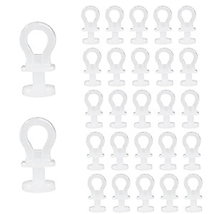 Rierdge Plastic Curtain Glider Track Carrier Slide Rollers, 60Pcs