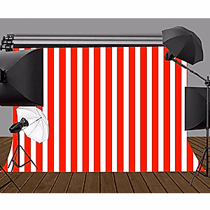 LYLYCTY 7x5 Birthady Backdrop Movie Theater Themed Party Decorations Big Top Circus Theme Party Supplies Banner Red and White Striped Background LYZY0503