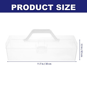 NUOBESTY Decorative Storage Boxes Box transparent paint brush case water color pens case paint brush case The Four Treasures of the Study writing Storage Box portable Tool box