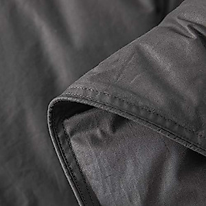 ENMUJOY Goose Down Comforter Twin Size Duvet Fluffy All Season Bedding Medium Warmth Soft 100% Organic Cotton Cover 8 Corner Tabs 33 oz (Grey, Twin)