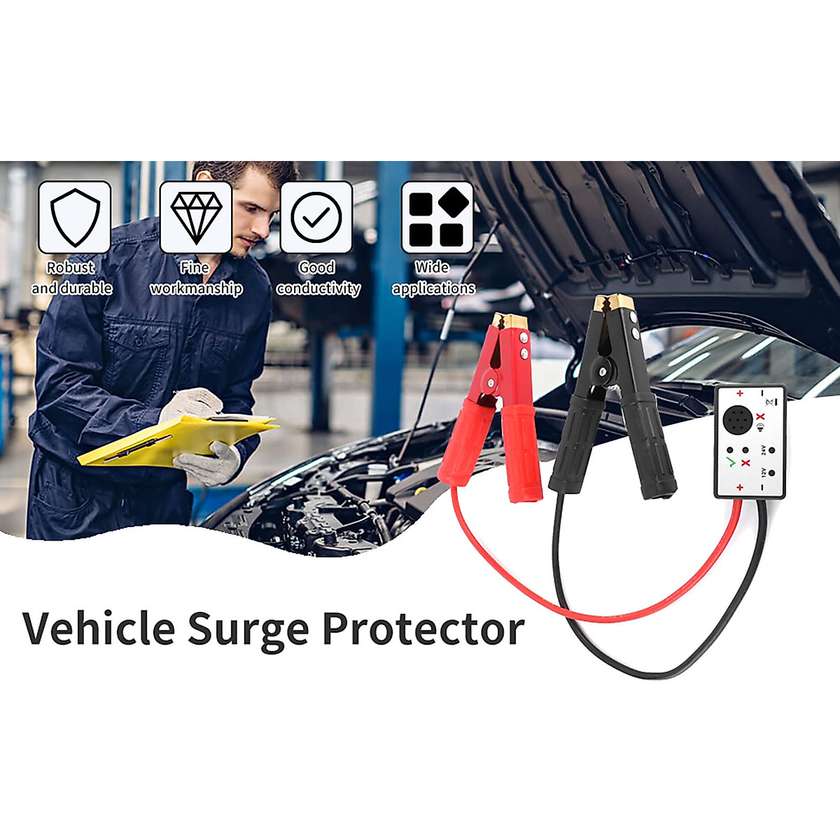Vehicle Surge Protector,12/24V Automotive Surge Protector Car Surge Absorber Protector Automotive Vehicle Surge Protector Car Supplies Automotive Surge Protector Car Absorber 24v Power Surge automot