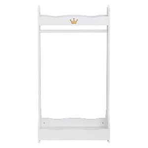 UTEX Kids Dress Up Storage, Kids' Costume Organizer Center, Open Hanging Armoire Closet, Kids Armoire with Rack for Toddler 3 Age+, White