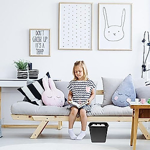 ULTECHNOVO Garbage Bin Mini Garbage can 3 Gallon plsatic Trash can Rustic Garbage bin Plastic Rubbish Can