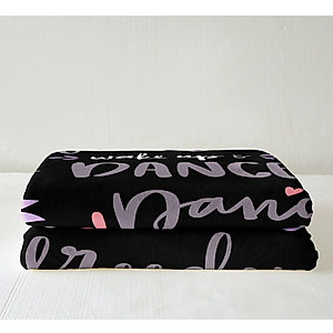 Feelyou Hippie Graffiti Fuzzy Sherpa Blanket Dance Life Fleece Throw Blanket Soft Cozy Fluffy Plush Blanket for Girls 50"X60"