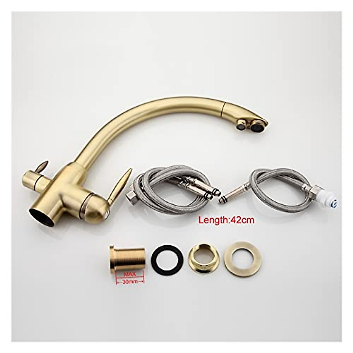 RTYUIE Retro Style Kitchen Faucet Countertop Installation Faucet 180 Degree Rotation with Water Purification Function Easy Installation and Smooth Water Flow