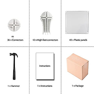 Wolizom Cube Storage Organizer, 12-Cube White Closet Storage Shelves, Modular Units, Closet Cabinet, Portable DIY Plastic Book Shelf Shelving for Bedroom, Office, Living Room