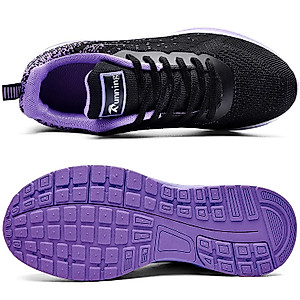 Air Shoes for Women Tennis Sports Athletic Workout Gym Running Sneakers - Purple- Size 6