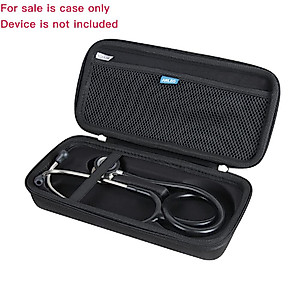 Anleo Hard Travel Case for 3M Littmann Classic III Monitoring, Lightweight II S.E, MDF Acoustica Deluxe Stethoscope (Only Case) (Black)